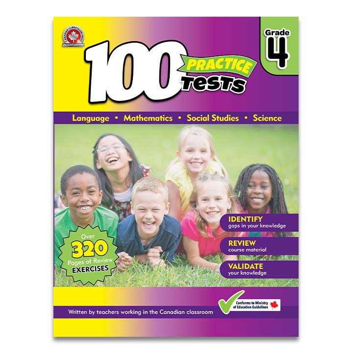 100 Practice Tests Grade 4 Workbook │Canadian Curriculum Press ...