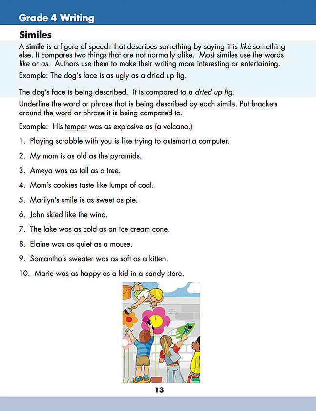 Grade 4 Writing Workbook – Grammar, Punctuation & Word Skills ...