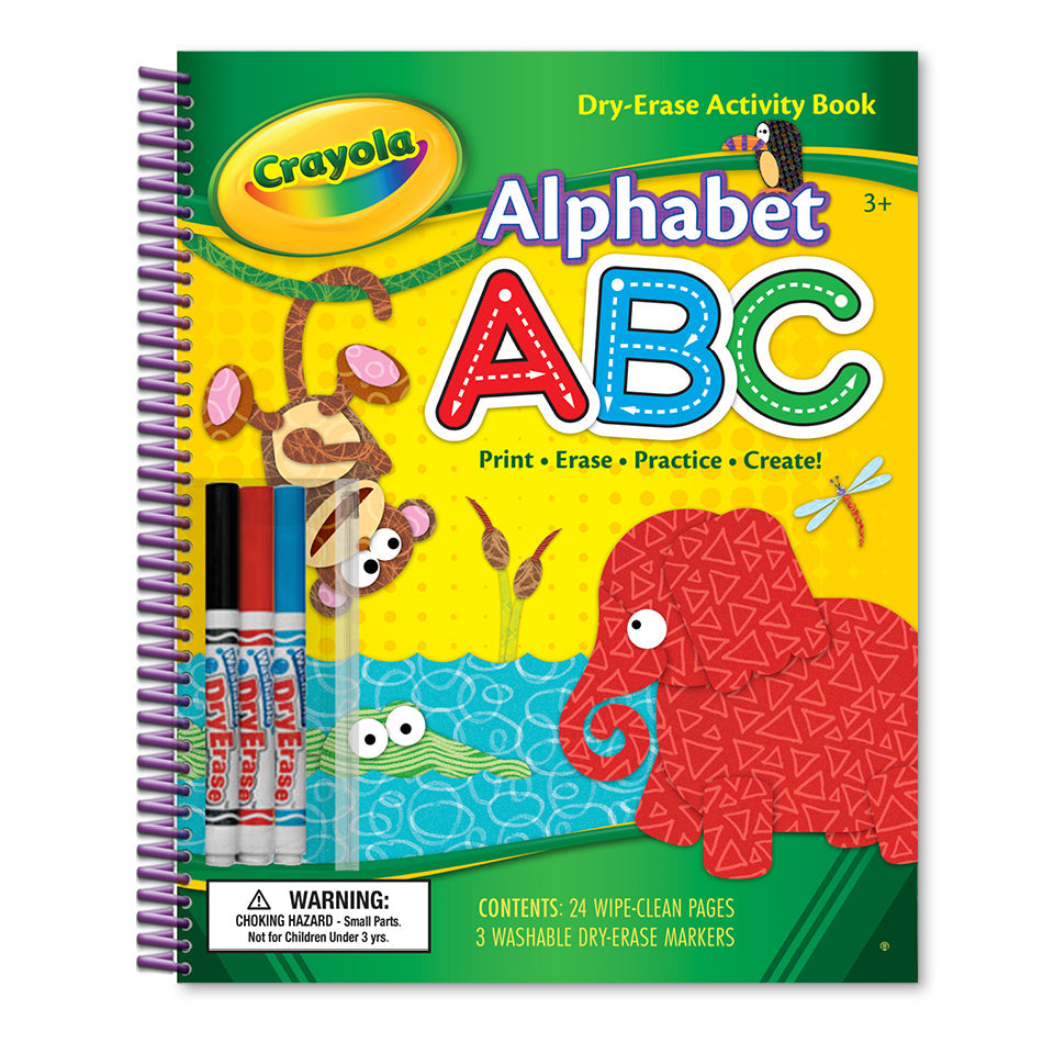 Crayola Dry-Erase Activity Book Alphabet Print Erase Practice Create ...