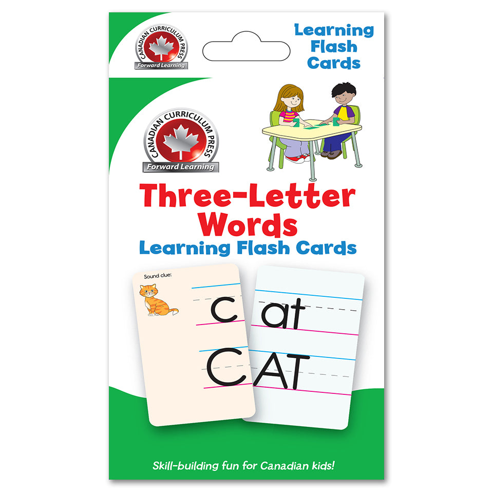 Flashcards - Three Letter Words - Reading Skills — Telegraph Road ...