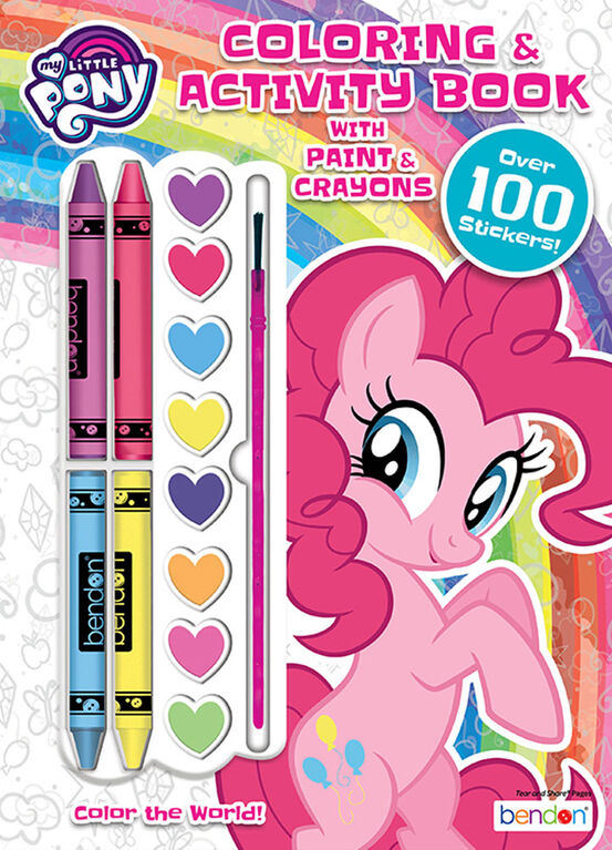 My Little Pony Colour & Activity Book with Paints & Crayons ...